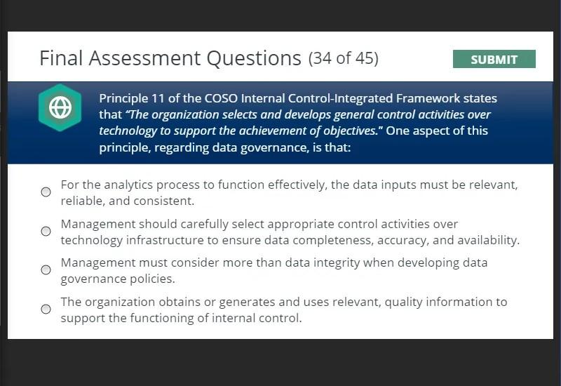 Solved Final Assessment Questions (34 of 45) SUBMIT | Chegg.com