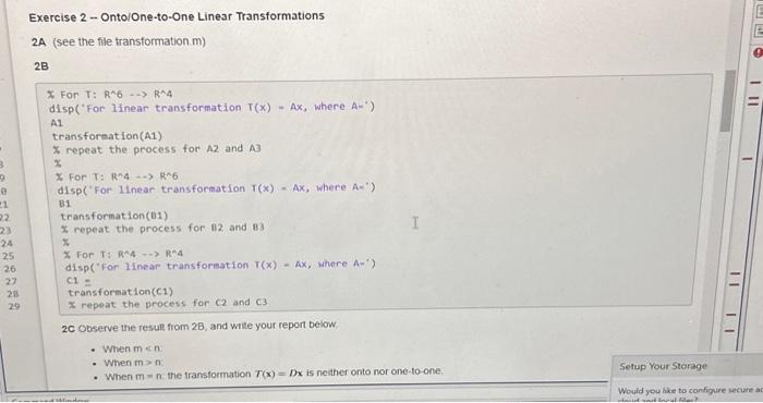 Solved Onto/One-to-One Linear Transformations 30 Points [10 | Chegg.com