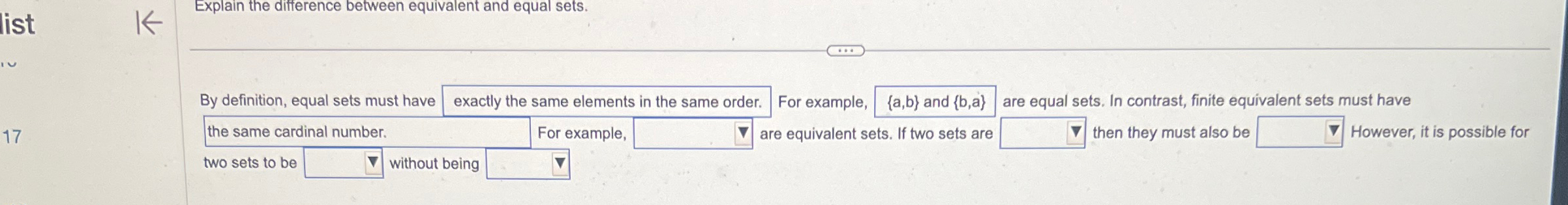 Solved Explain the difference between equivalent and equal | Chegg.com
