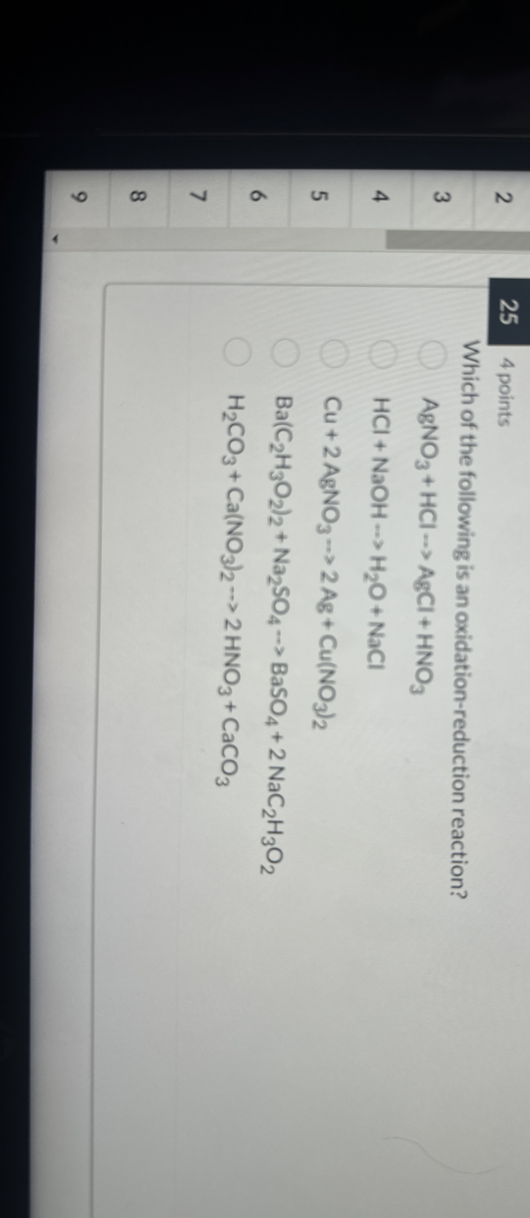 Solved 254 ﻿pointsWhich of the following is an | Chegg.com