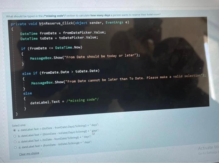 Solved What should be typed in the missing code" section to | Chegg.com