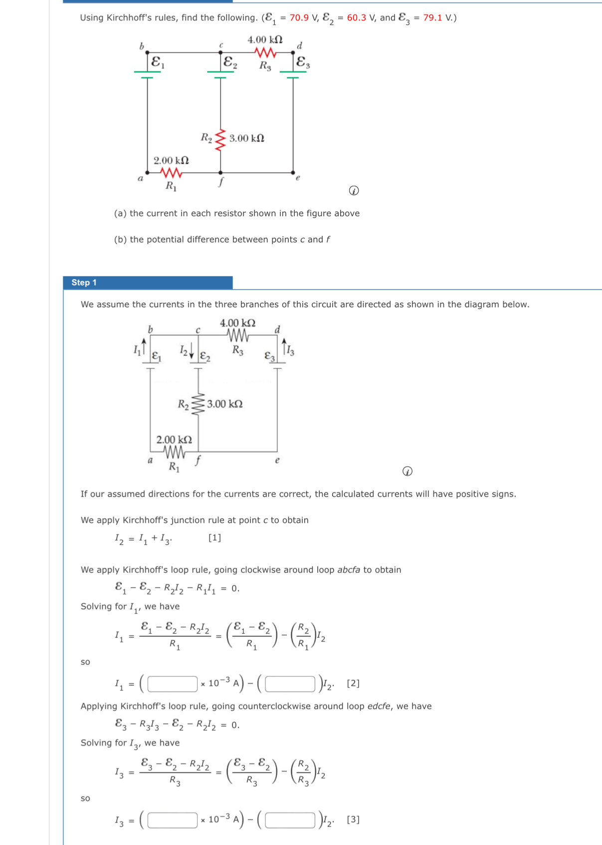 Solved by an EXPERT Using Kirchhoff's rules, find the following. | Chegg.com