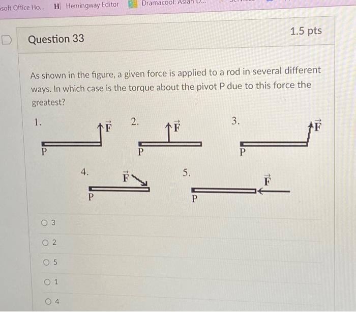 Solved Question 33 1. P As shown in the figure, a given | Chegg.com