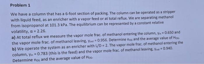 Solved Problem 1 We have a column that has a 6-foot section | Chegg.com