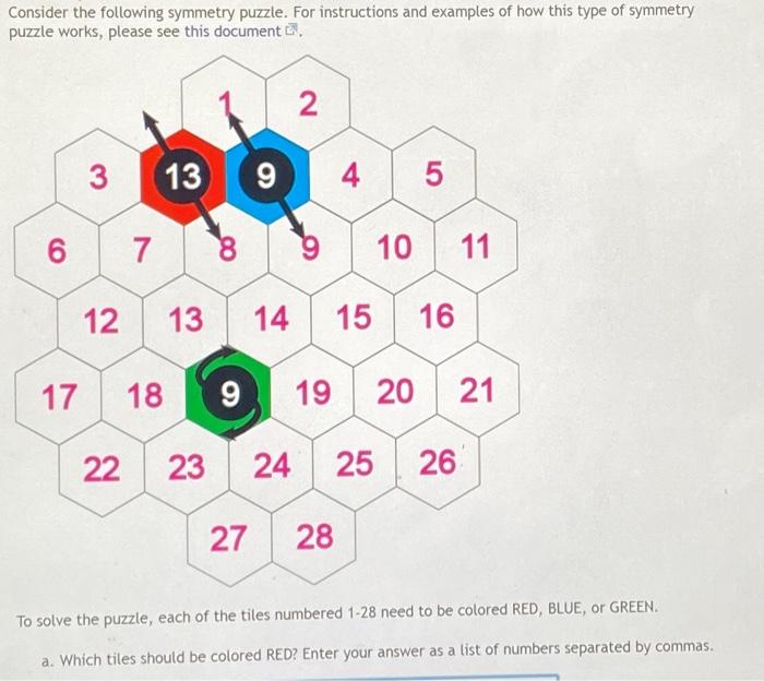 Solved Consider the following symmetry puzzle. For | Chegg.com