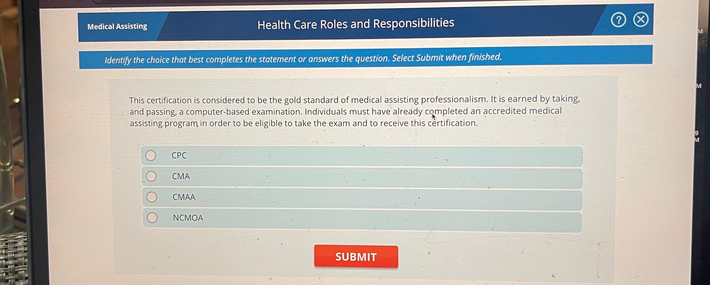 Solved Medical AssistingHealth Care Roles and | Chegg.com