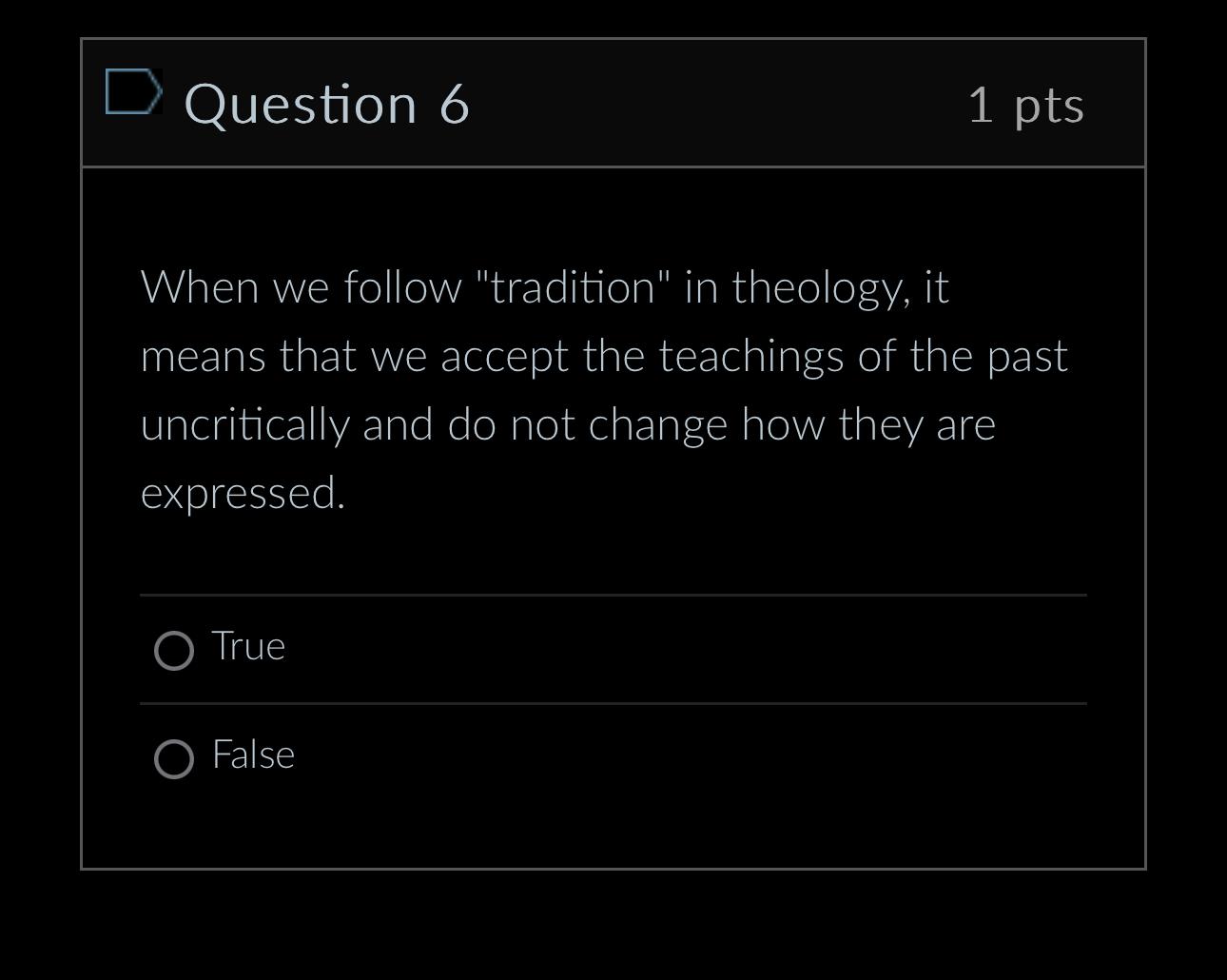 Solved Question 61 ﻿ptsWhen we follow "tradition" in | Chegg.com