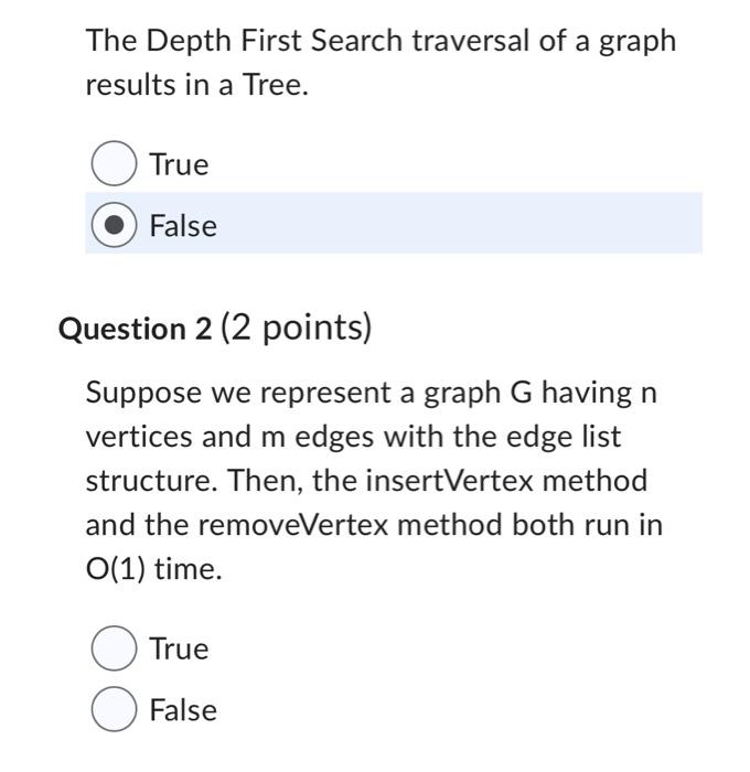 Solved The Depth First Search Traversal Of A Graph Results 2004