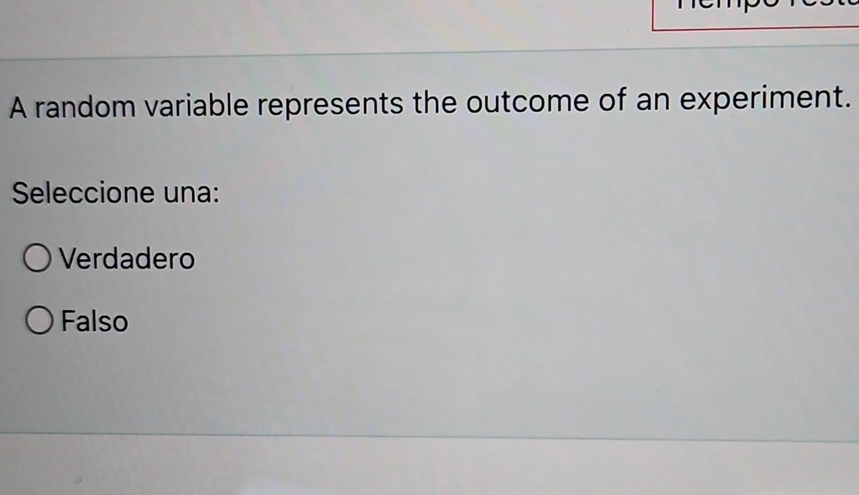 Solved A random variable represents the outcome of an | Chegg.com