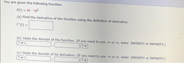 Solved You are given the following function. f(x)=41x−101 | Chegg.com
