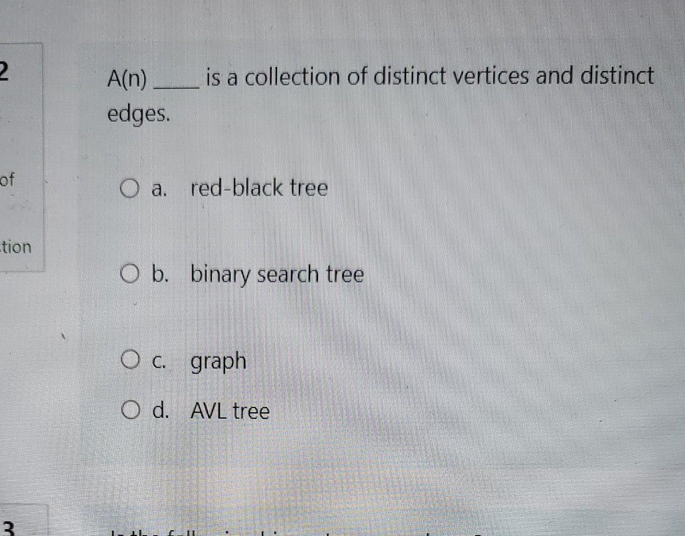 Solved A(n) is a collection of distinct vertices and | Chegg.com