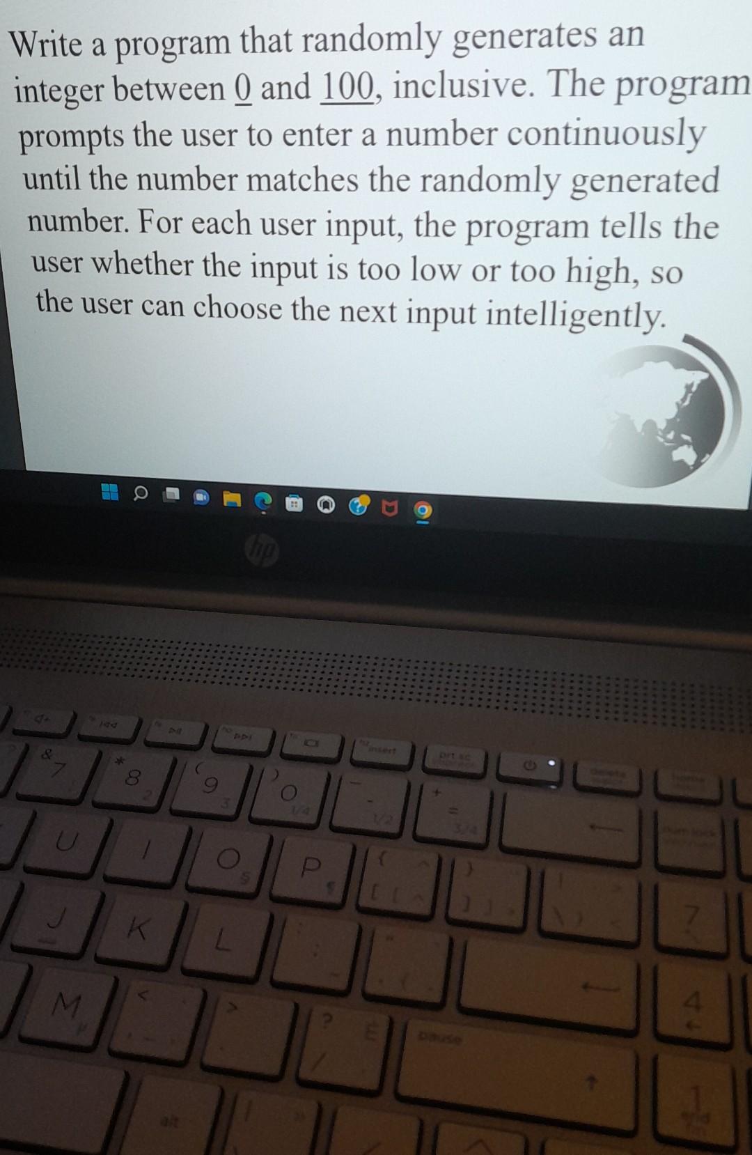 Solved Write A Program That Randomly Generates An Integer
