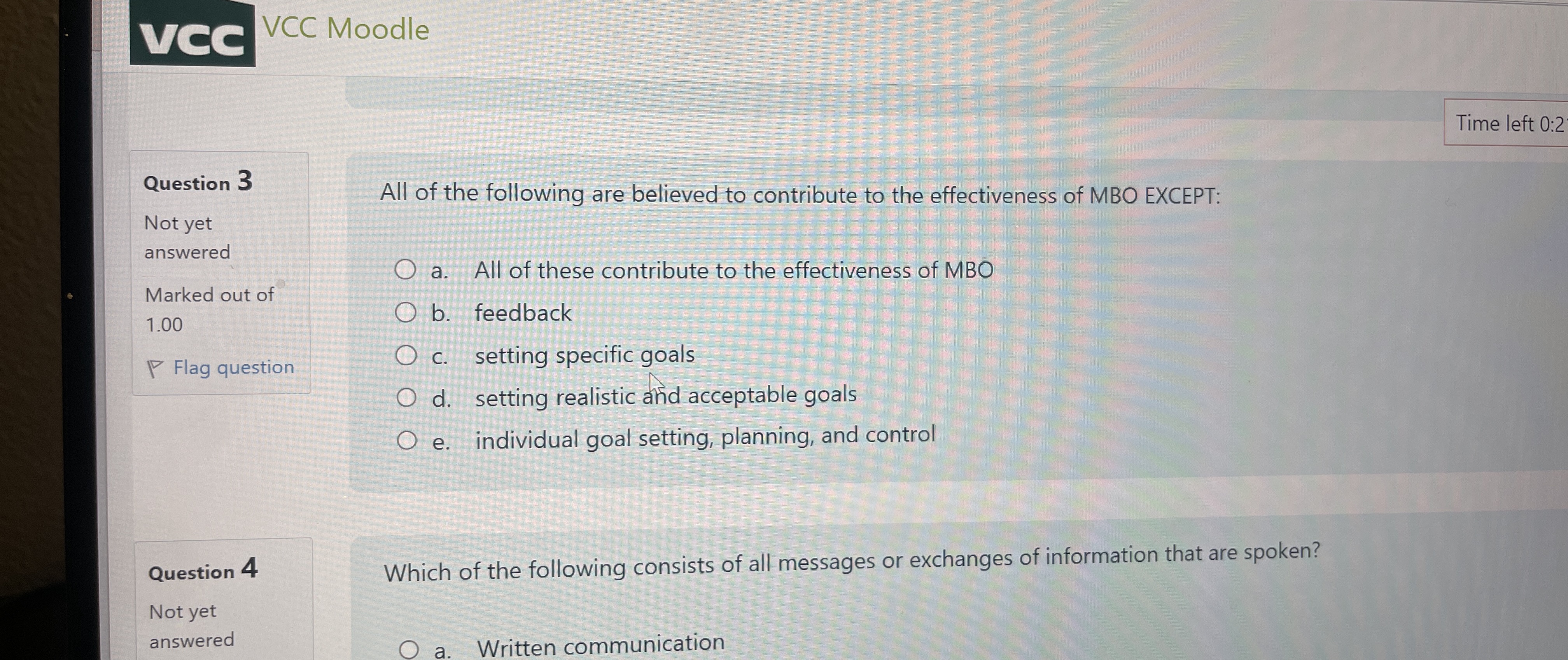 Solved VCe VCC MoodleTime left 0:2Question 3Not | Chegg.com