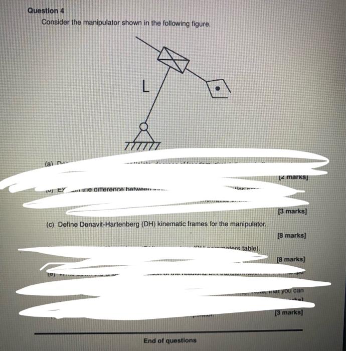 Solved Consider the manipulator shown in the following | Chegg.com