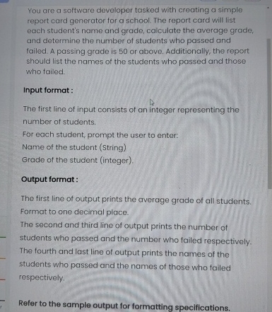 You are a software developer tasked with creating a | Chegg.com