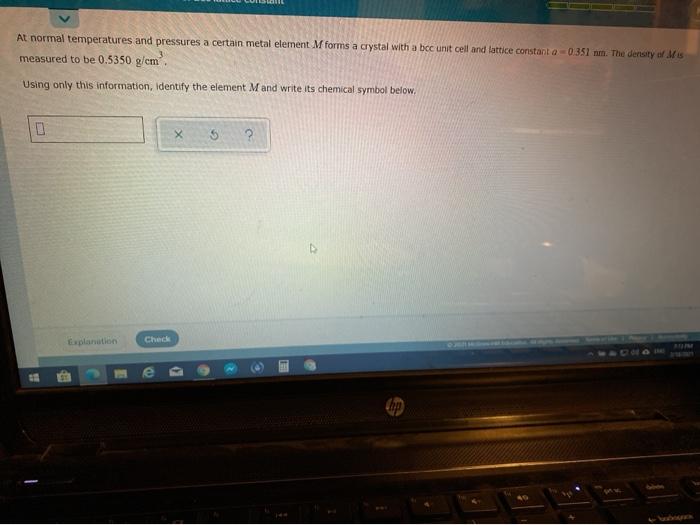 Solved an ice or bcc lattice constant Niobium B is a solid | Chegg.com