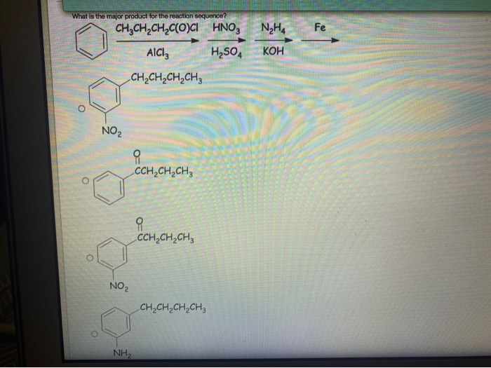 Solved What is the major product for the reaction sequence | Chegg.com