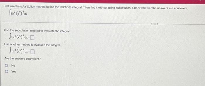 Solved First use the substitution method to find the | Chegg.com