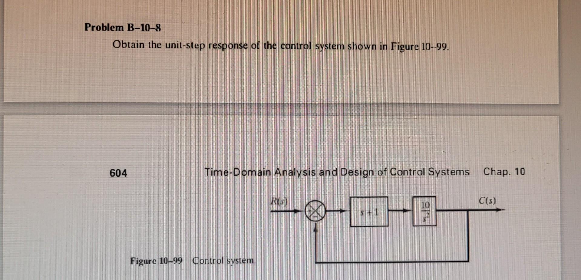 Solved oblem B-10-8 Obtain the unit-step response of the | Chegg.com