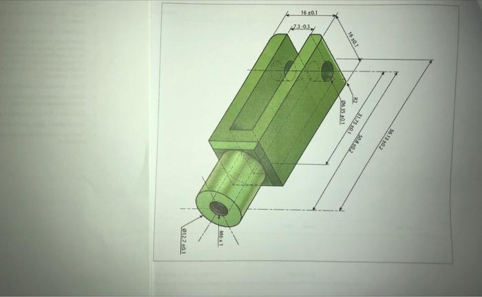 Solved Produce a third angle sketch of a clevis with the use | Chegg.com