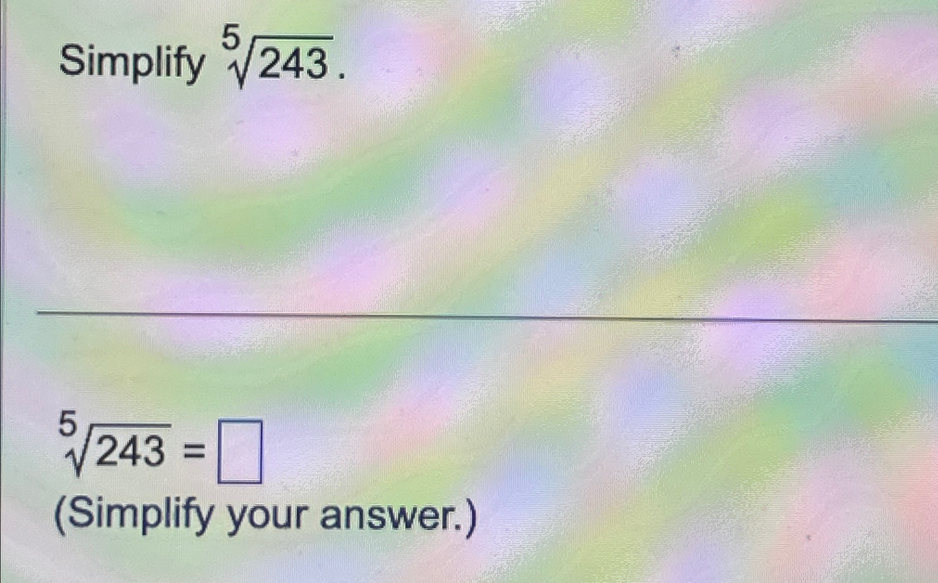 Simplify 24352435=(Simplify your answer.) | Chegg.com