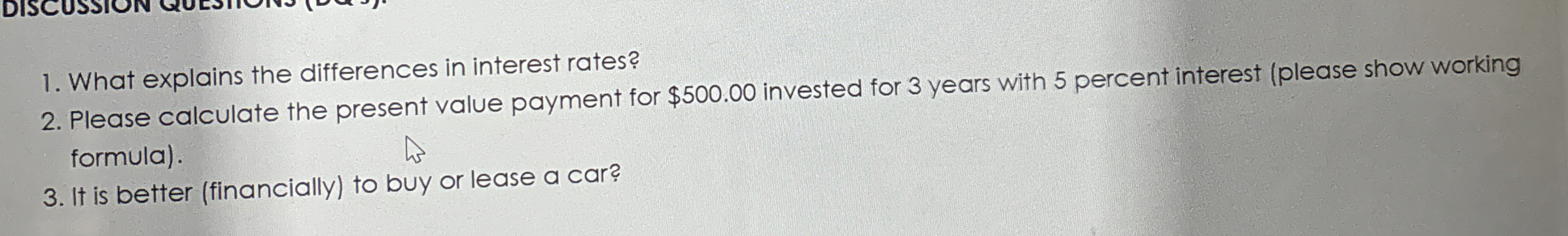 Solved What explains the differences in interest | Chegg.com