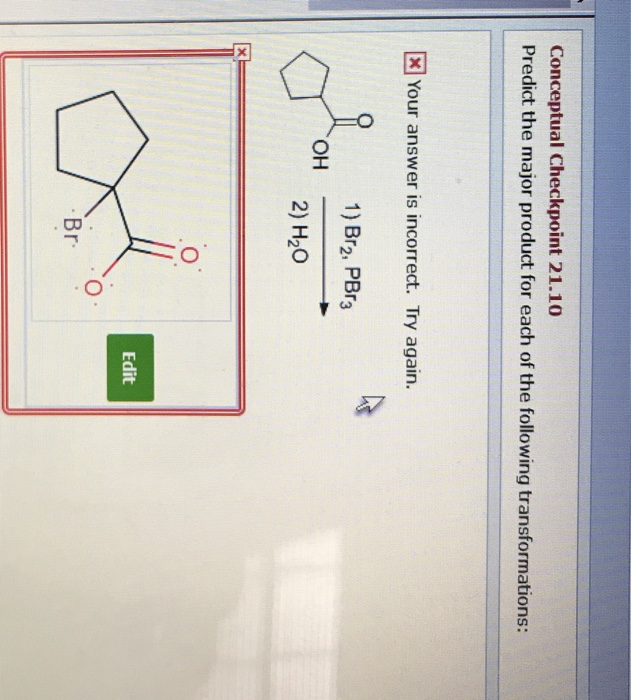 Solved Conceptual Checkpoint 21.10 Predict the major product | Chegg.com