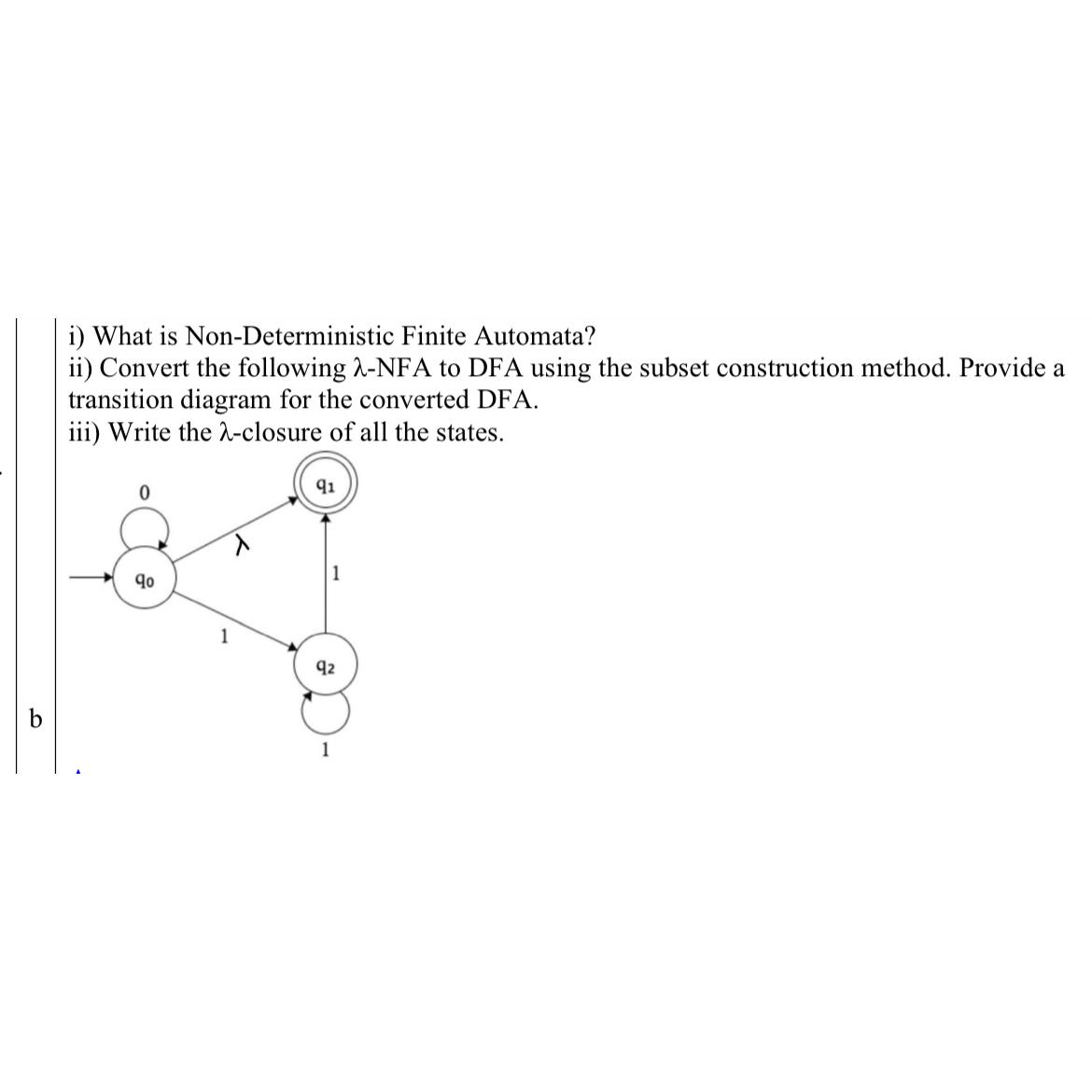 Solved I ﻿what Is Non Deterministic Finite Automataii