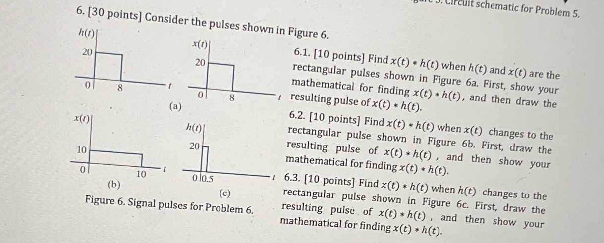 [30 ﻿points] ﻿Consider the pulses shown in Figure | Chegg.com