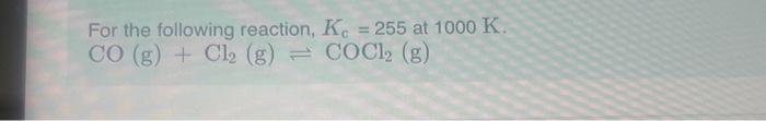 Solved Il a reaction mixture initially contains a CO | Chegg.com