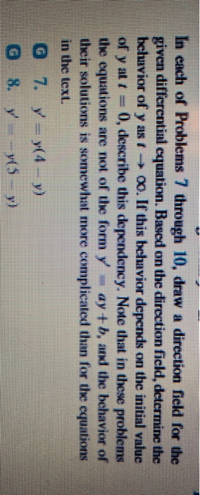 Solved In cach of Problems 7 through 10, draw a direction | Chegg.com