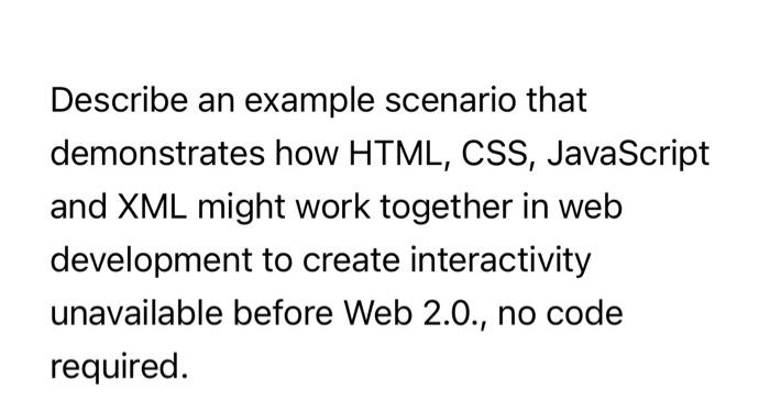 Solved Describe an example scenario that demonstrates how | Chegg.com