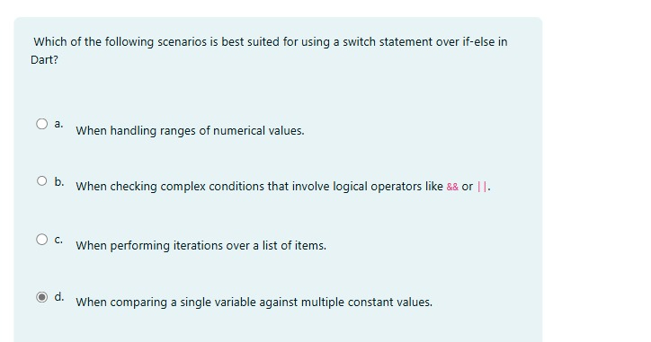 Solved Which of the following scenarios is best suited for | Chegg.com