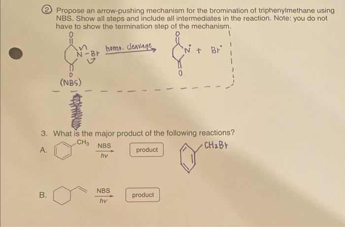 Solved (2) Propose an arrow-pushing mechanism for the | Chegg.com