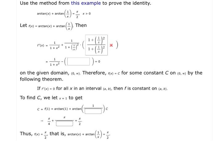 Solved Use the method from this example to prove the | Chegg.com