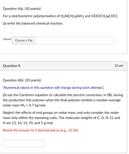 Solved Question 4(a). (10 ﻿points)For a stoichiometric | Chegg.com