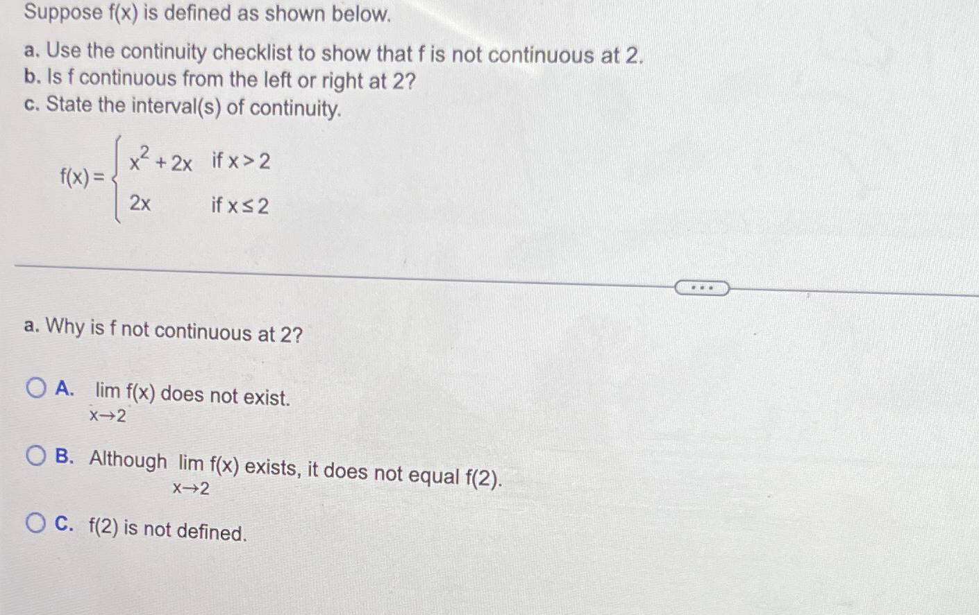 Solved Suppose f(x) ﻿is defined as shown below.a. ﻿Use the | Chegg.com
