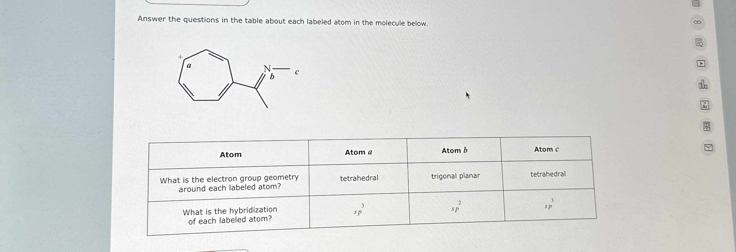 Solved Answer the questions in the table about each labeled | Chegg.com