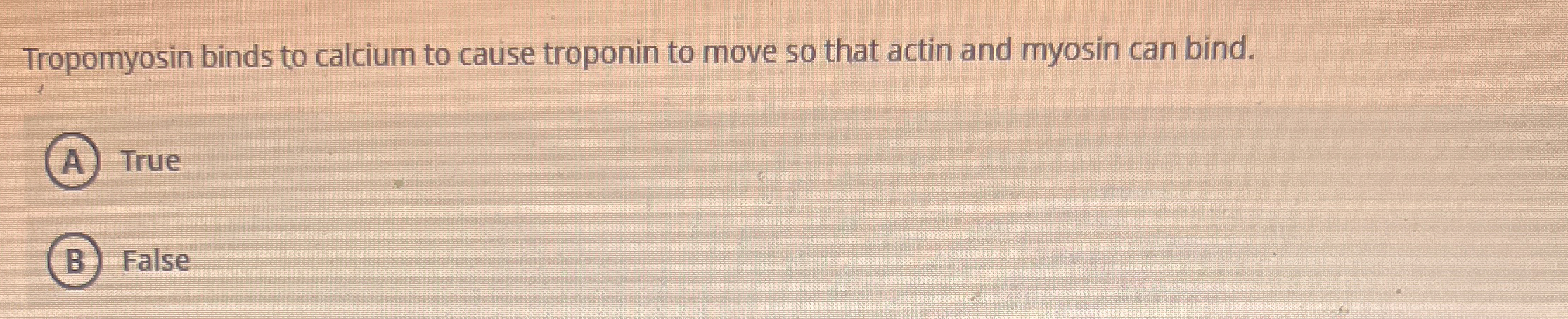 Solved Tropomyosin binds to calcium to cause troponin to | Chegg.com