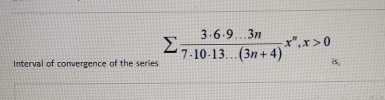 Solved Interval of comvergence of the | Chegg.com