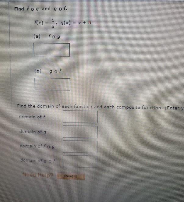 Solved Find fog and gof. f(x) = g(x) = x + 5 (a) fog 9 of | Chegg.com