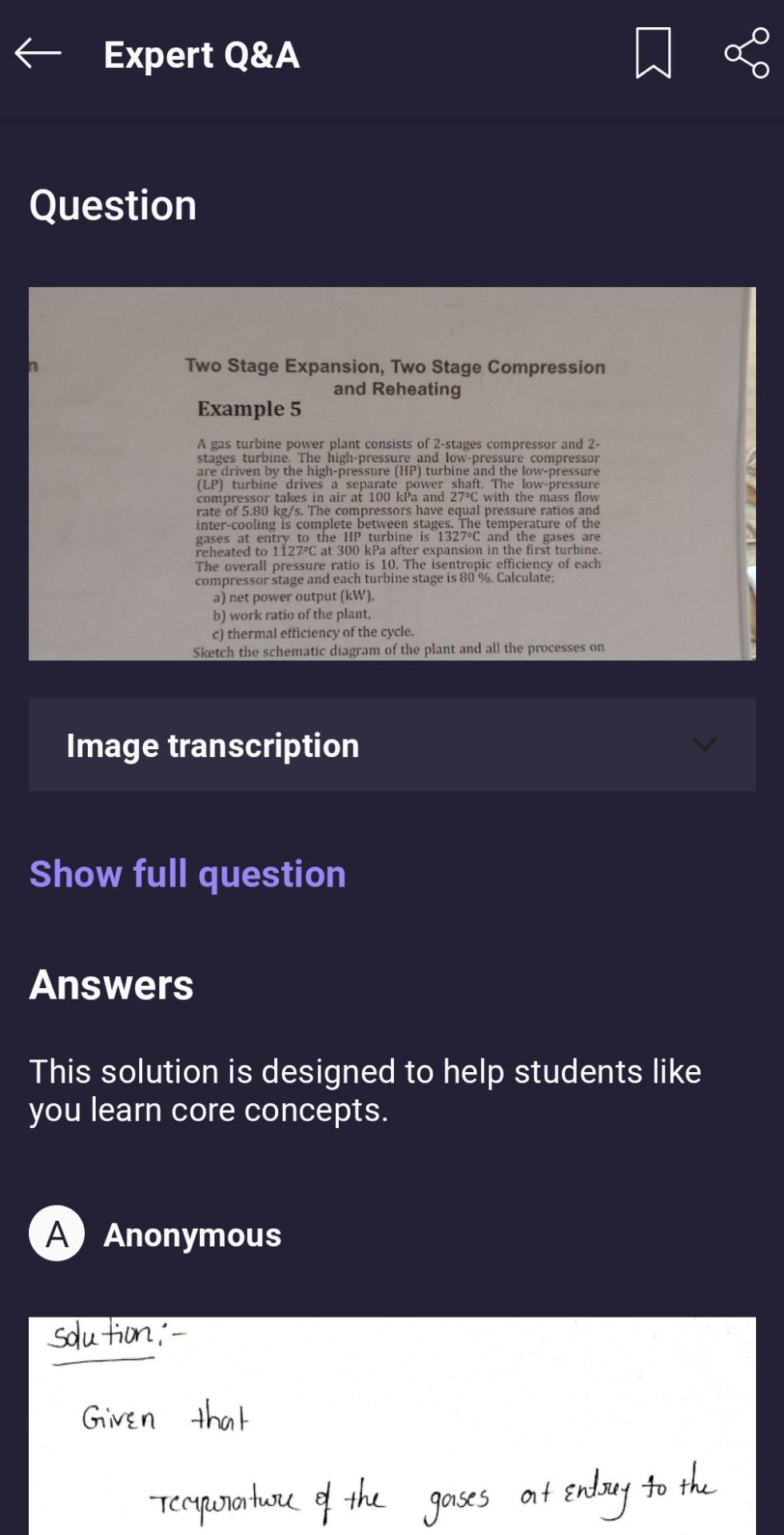 Solved Two Stage Expansion, Two Stage Compression Example 5 | Chegg.com