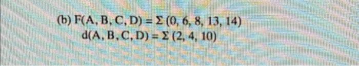 Solved using the tabulation method and the prime implicant | Chegg.com