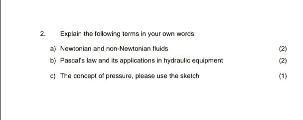 Solved 2. Explain the following terms in your own words: a) | Chegg.com