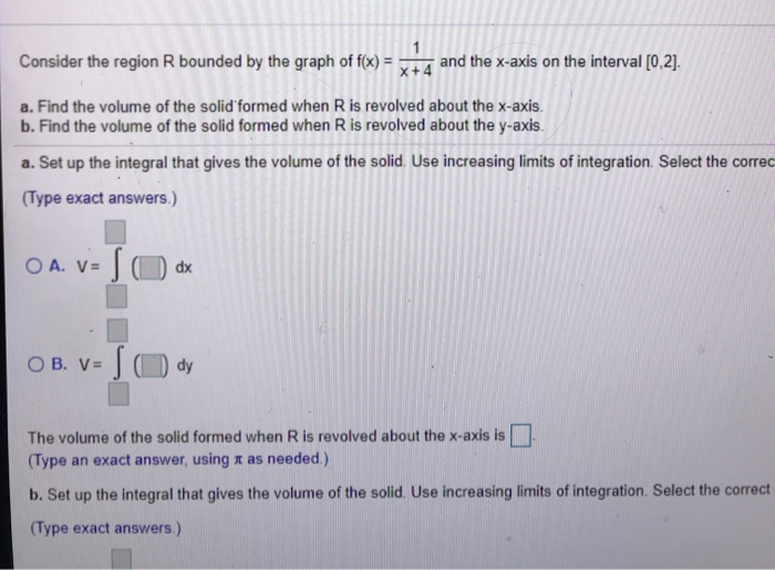 Solved consider the region R bounded by the graph of f(x)= | Chegg.com
