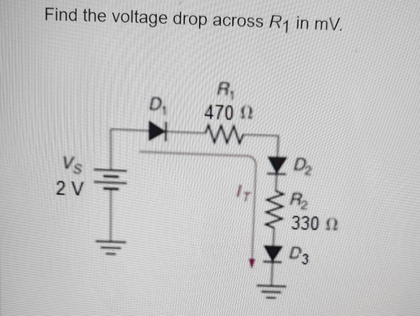 Solved Find the voltage drop across R1 in mV. | Chegg.com