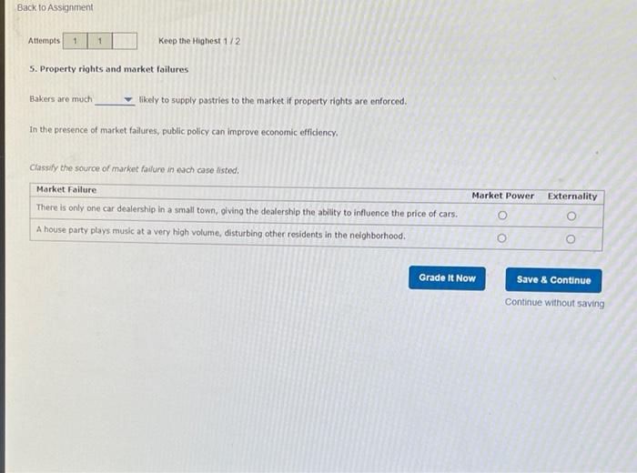 Solved Back to Assignment Attempts 1 1 Keep the Highest 1/2 | Chegg.com