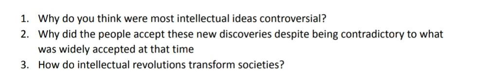 1. Why do you think were most intellectual ideas | Chegg.com