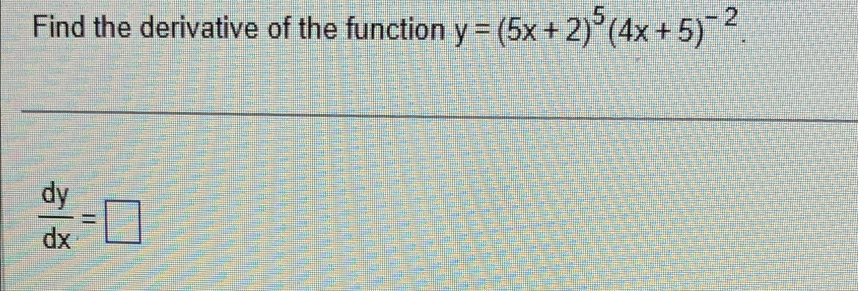 Solved Find the derivative of the function | Chegg.com