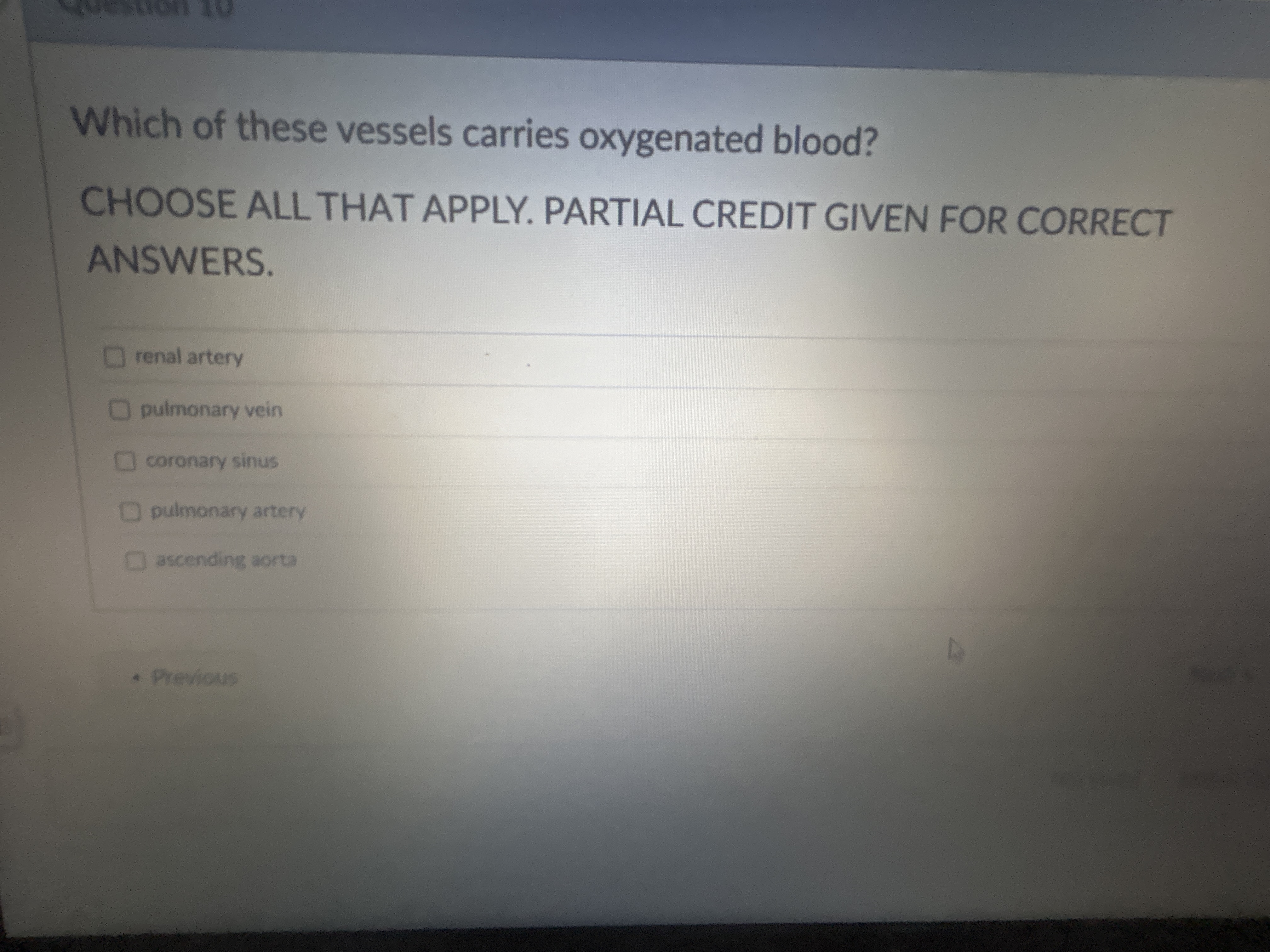 Solved Which of these vessels carries oxygenated | Chegg.com